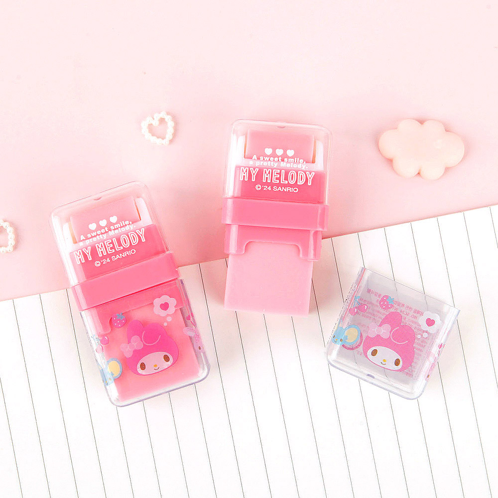 선물데이 : 산리오 마이멜로디 롤러 지우개 - 24EA