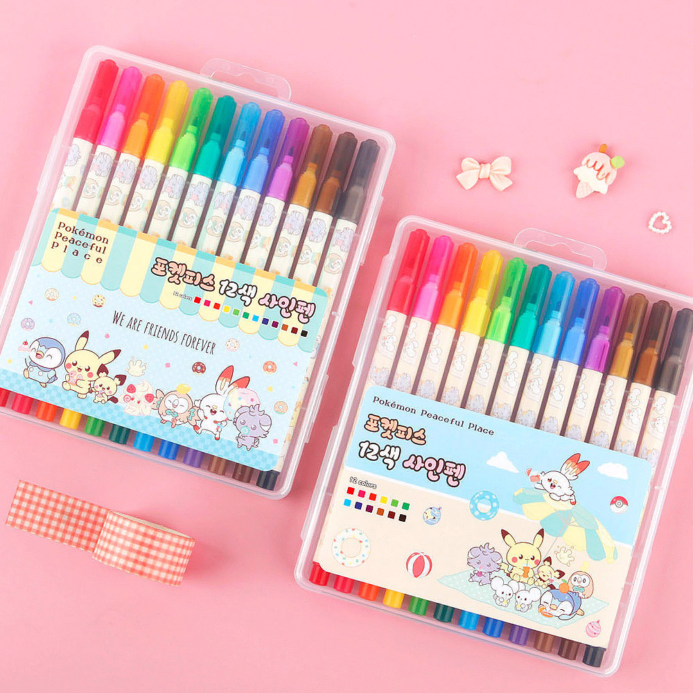 선물데이 : 포켓몬 포켓피스 12색 사인펜 - 12EA
